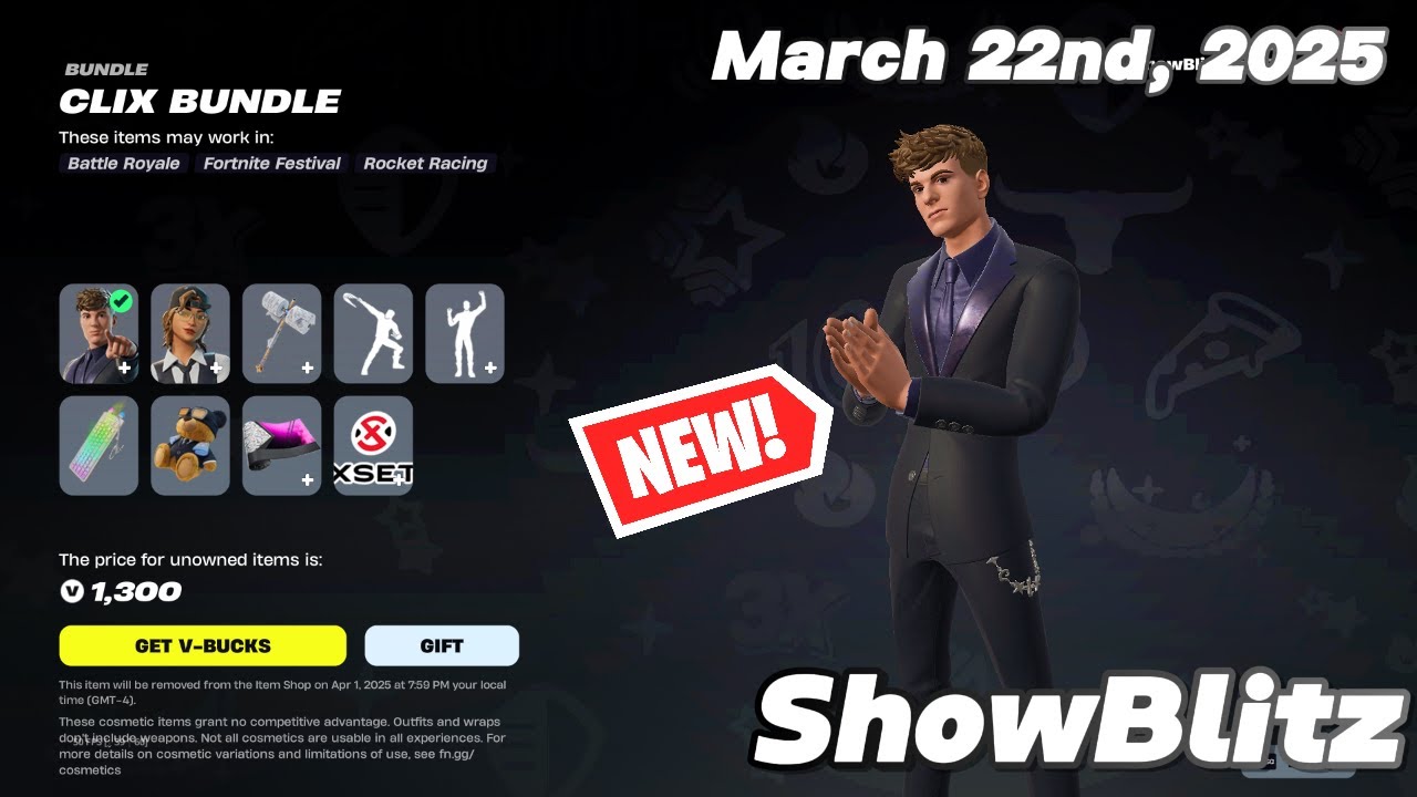 New @Clix Icon Skin Bundle! - YouTube