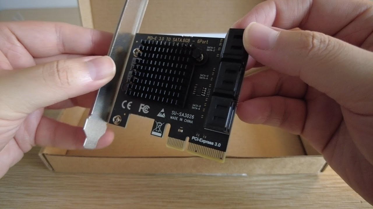 SA3026 6-port PCIe X4 SATA Card, Including SATA Cables and 1:5 SATA ...