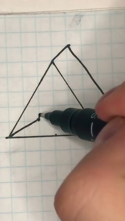 how to draw a 3d triangle - YouTube