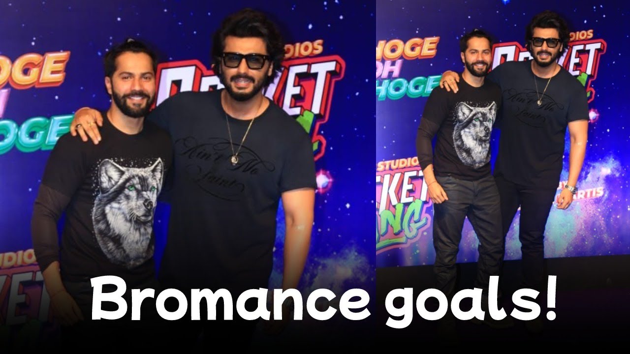 Varun Dhawan & Arjun Kapoor Serve Bromance Goals At Rocket Gang Screening! - YouTube