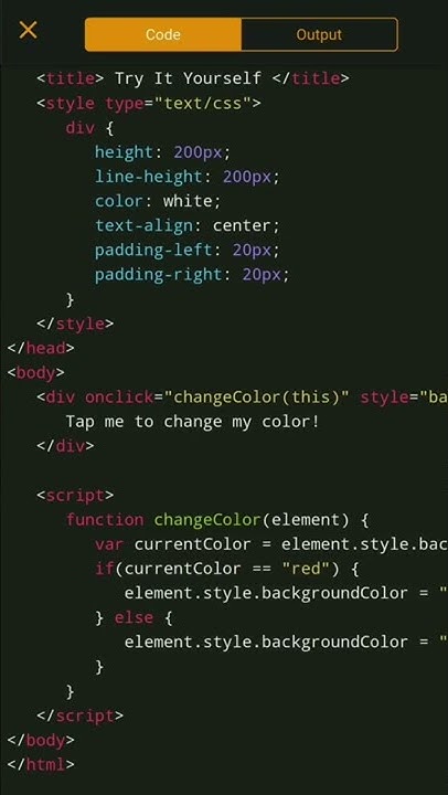 Java Script CSS & HTML Create 2 colors shape #mbcreativeprogrammer # ...