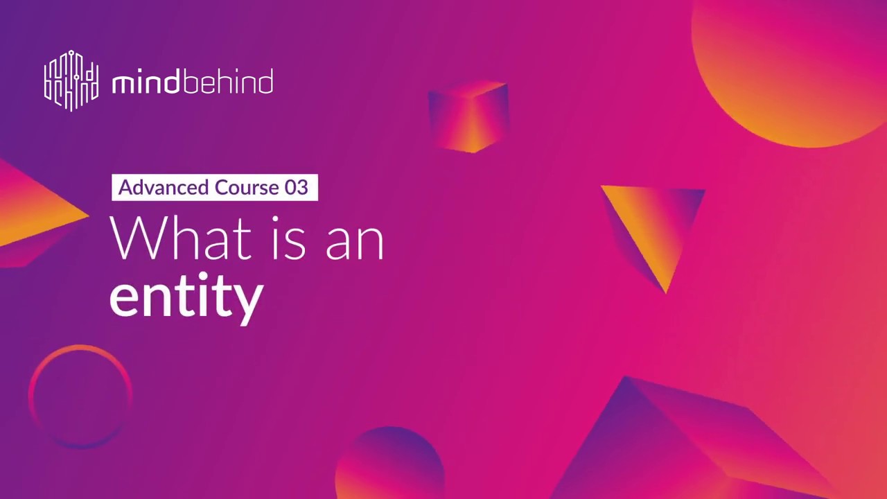 Advanced Course 03 What is an entity - YouTube