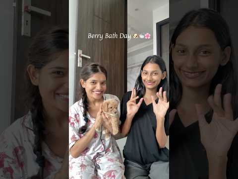 Berry Bath Day 🧿🛁🐶🌸✨ #minivlog #adayinmylife #shortsviral #shorts