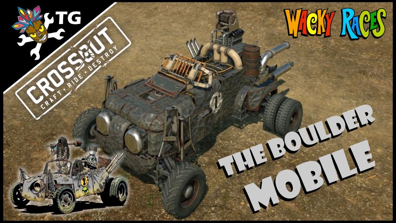 Crossout - Wacky Races - The Boulder Mobile - YouTube