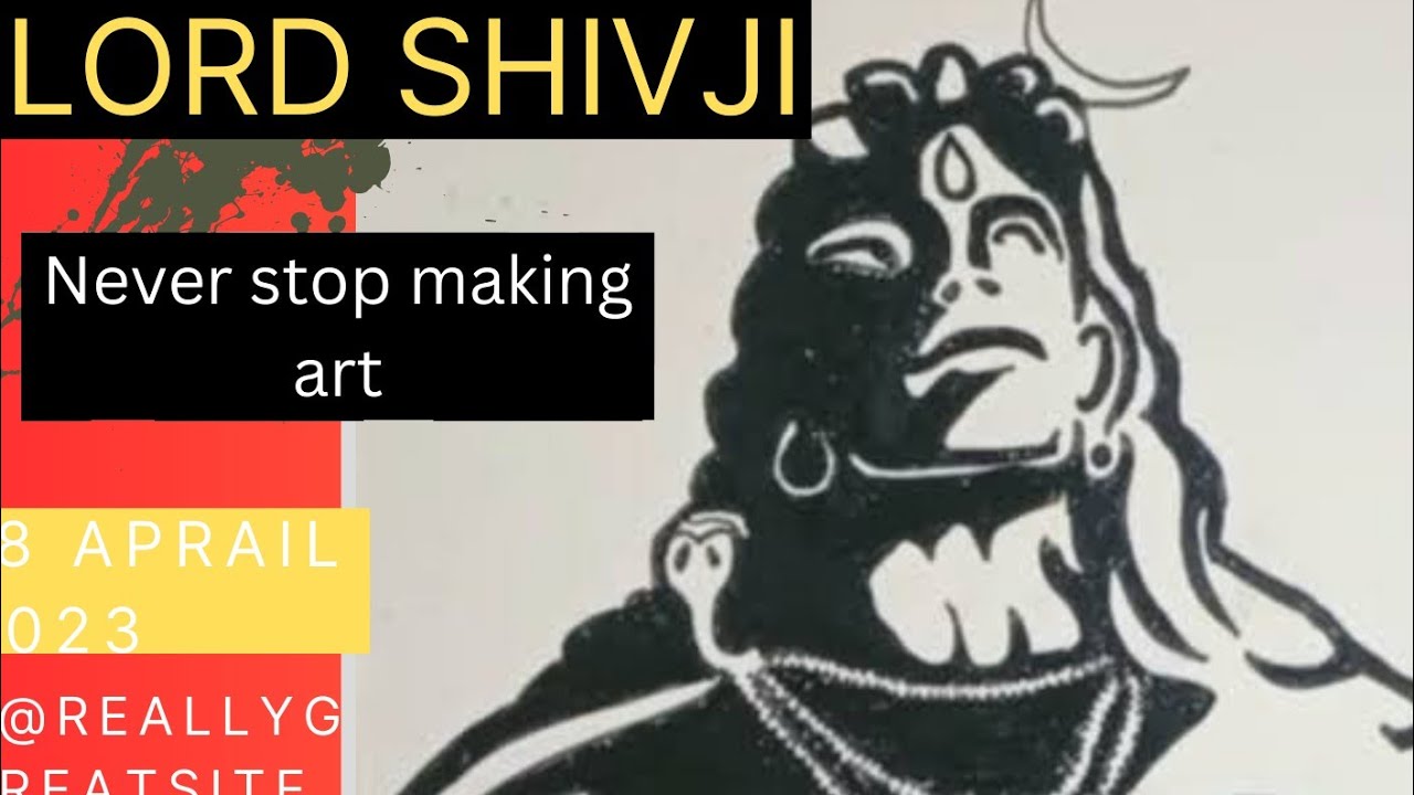 how to draw lord Shivji 🙏🙏🕉️ || easy lord Shivji drawing // fill oil ...