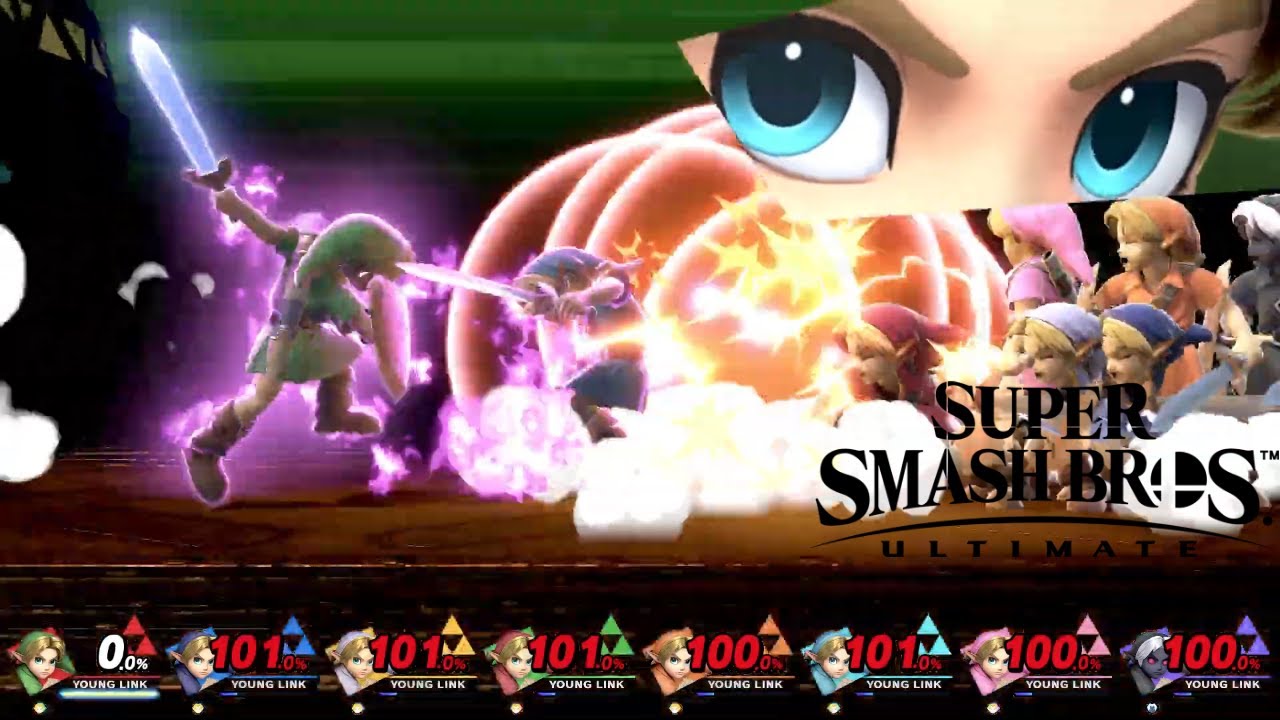Super Smash Bros Ultimate 8 Player Final Smash Young Link! - YouTube