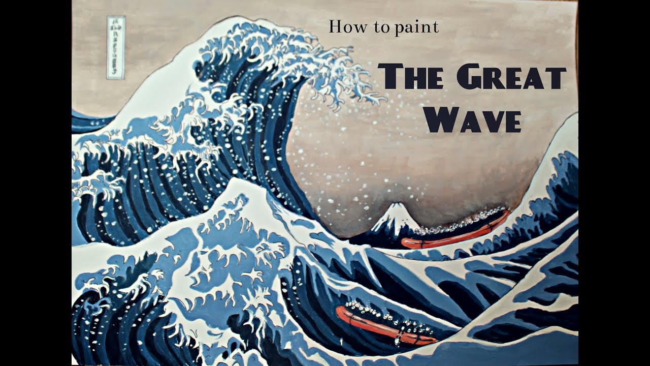 How to Paint The Great Wave in Acrylics the Modern way - YouTube