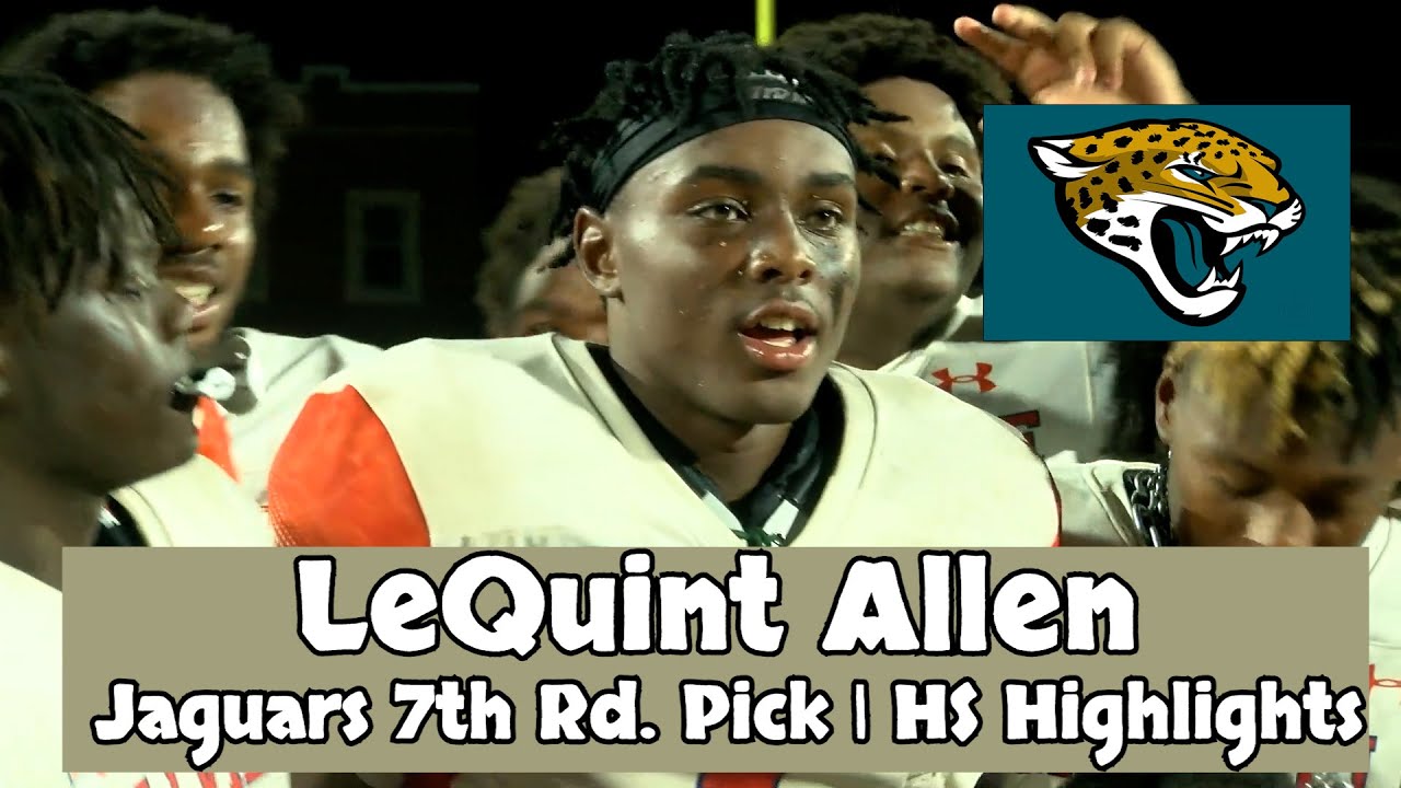 LeQuint Allen | Jacksonville Jaguars 2025 NFL 7th Round Pick | HS ...