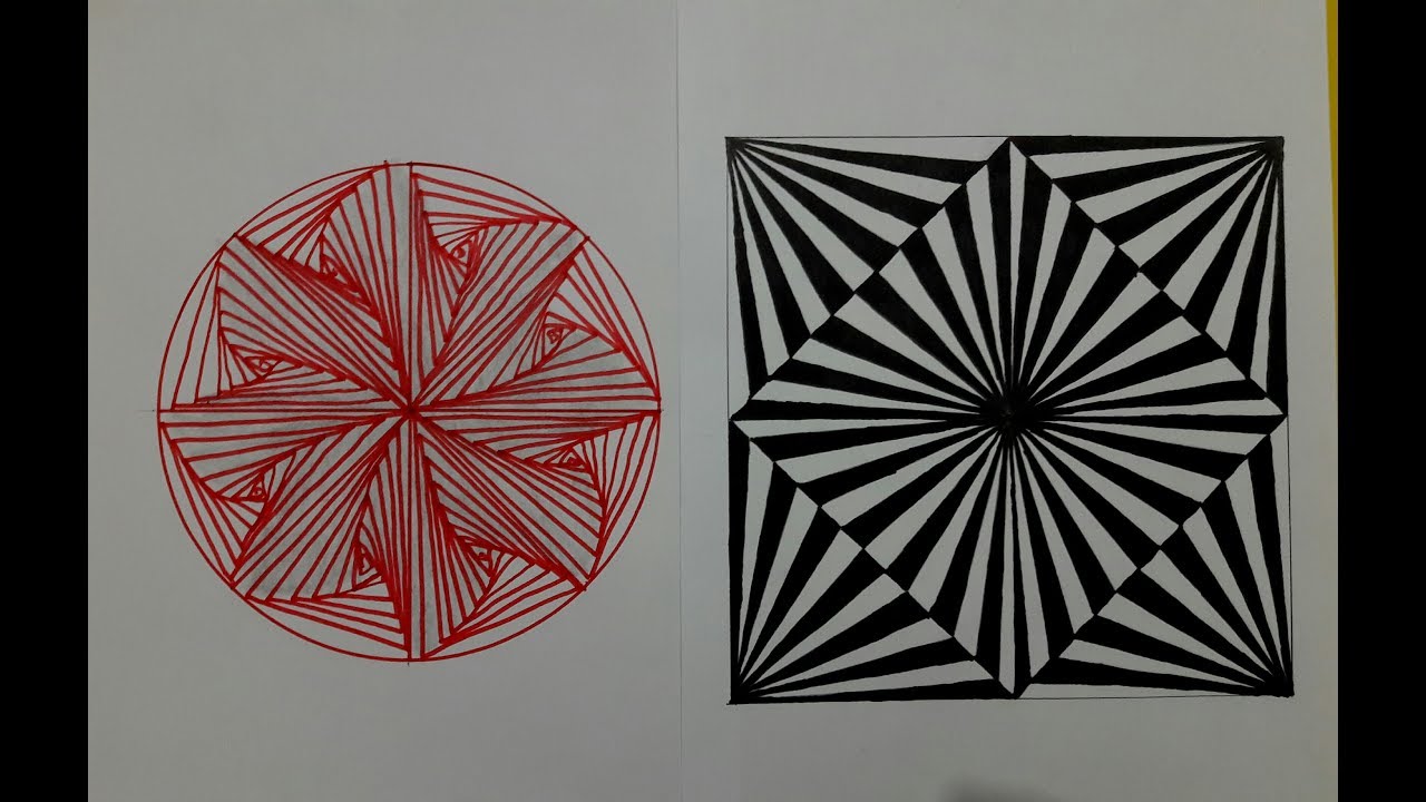 Optik Desen - Şekil Çizimi -- How to Draw Optical Pattern? - YouTube