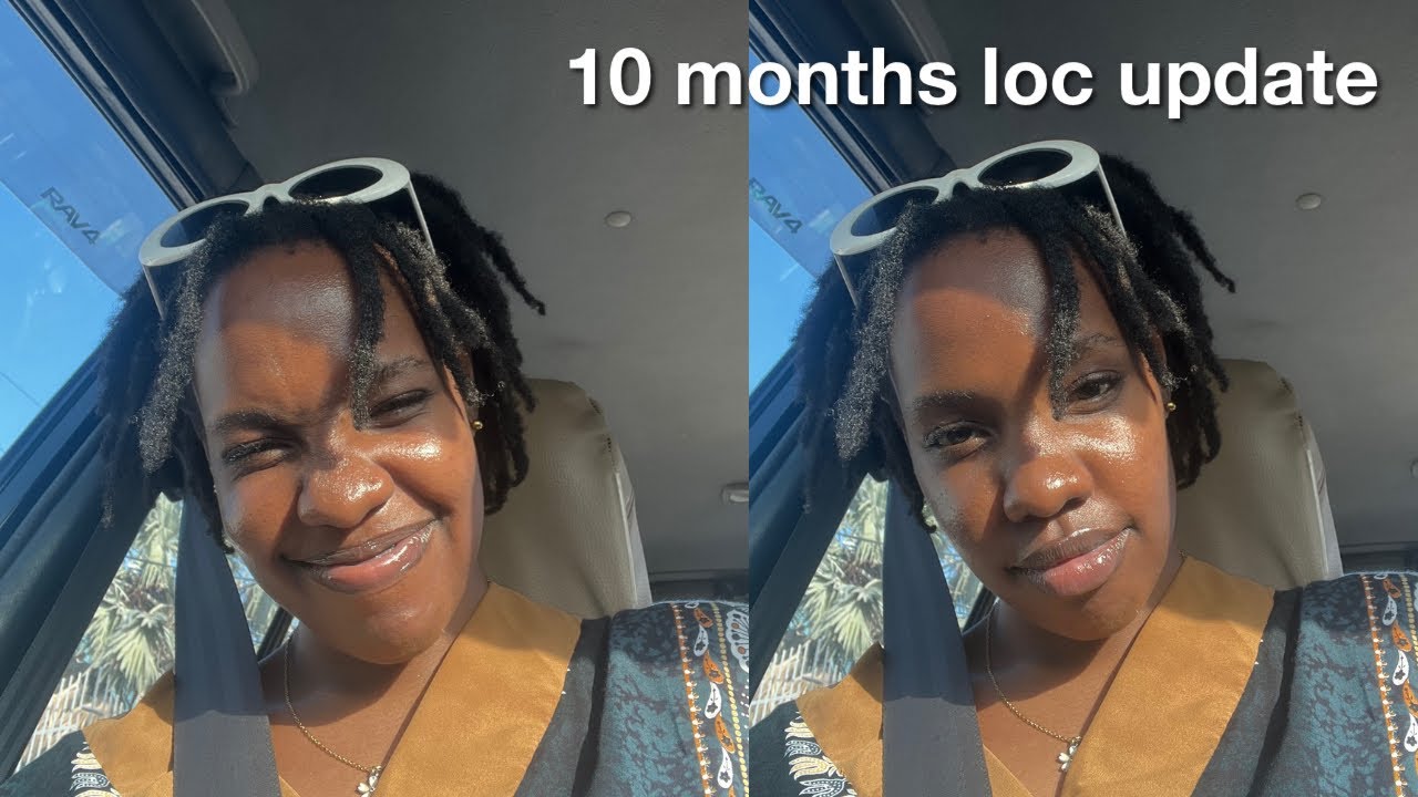 10 months loc update | conditioning my locs, flat locs and finally ...
