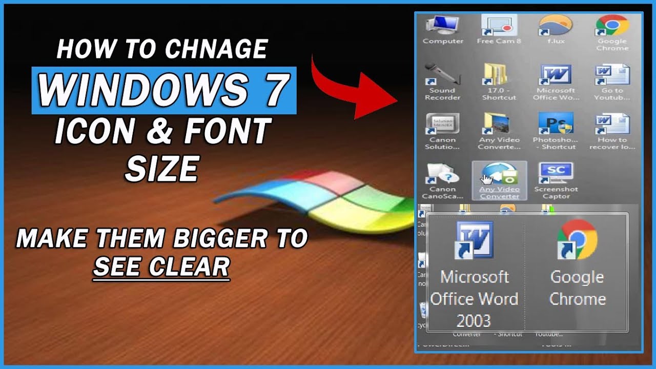 How to Change Windows 7 icon size in laptop desktop pc #windows7 #pc # ...