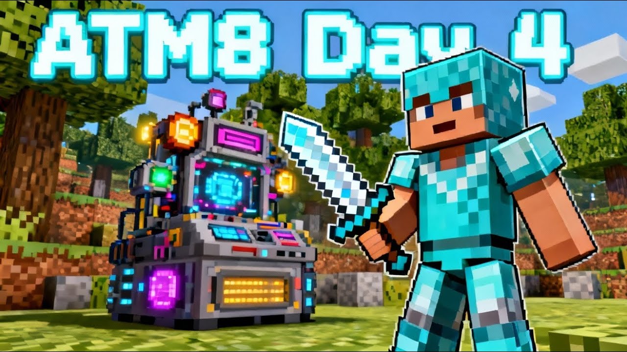 Exploring the Crazy ATM8 Mod Minecraft Highlights Day 4😃 - YouTube