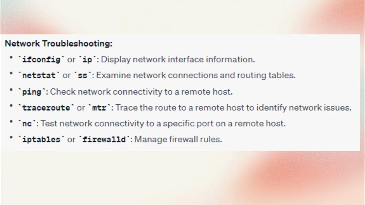 Red Hat linux commands for server troubleshooting - YouTube