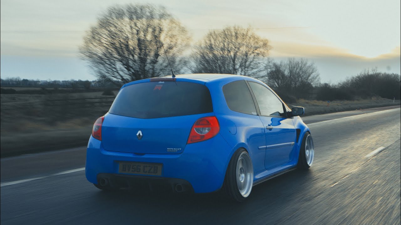 DAYRUN // Ft Lukes Bagged mk3 Clio Sport on airlift performance - YouTube