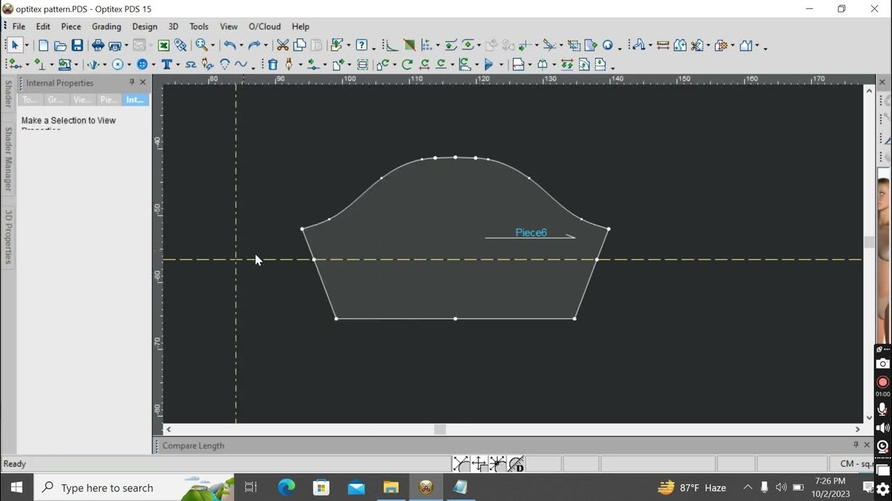 how to create dart by pivot points in optitex, - YouTube