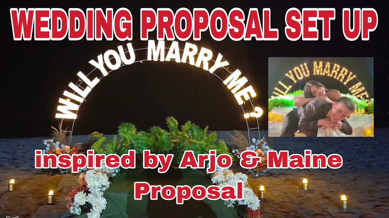 Wedding Proposal Set Up Inspired by Arjo & Maine Proposal #sundowners ...