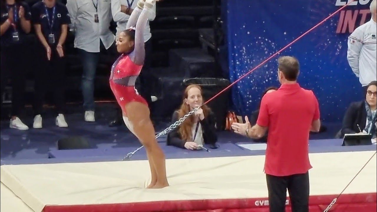 Jordan Chiles - USA - Uneven Bars - Qualifications - Paris World Cup ...