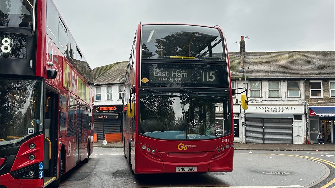 FULL ROUTE VISUAL|Blue Triangle Bus Route 115|East Ham,Central Park ...