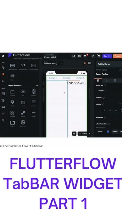 Flutterflow Tabbar Widget Part 1 Flutter Videotutorial Flutterflow Tabbar Youtube 0465