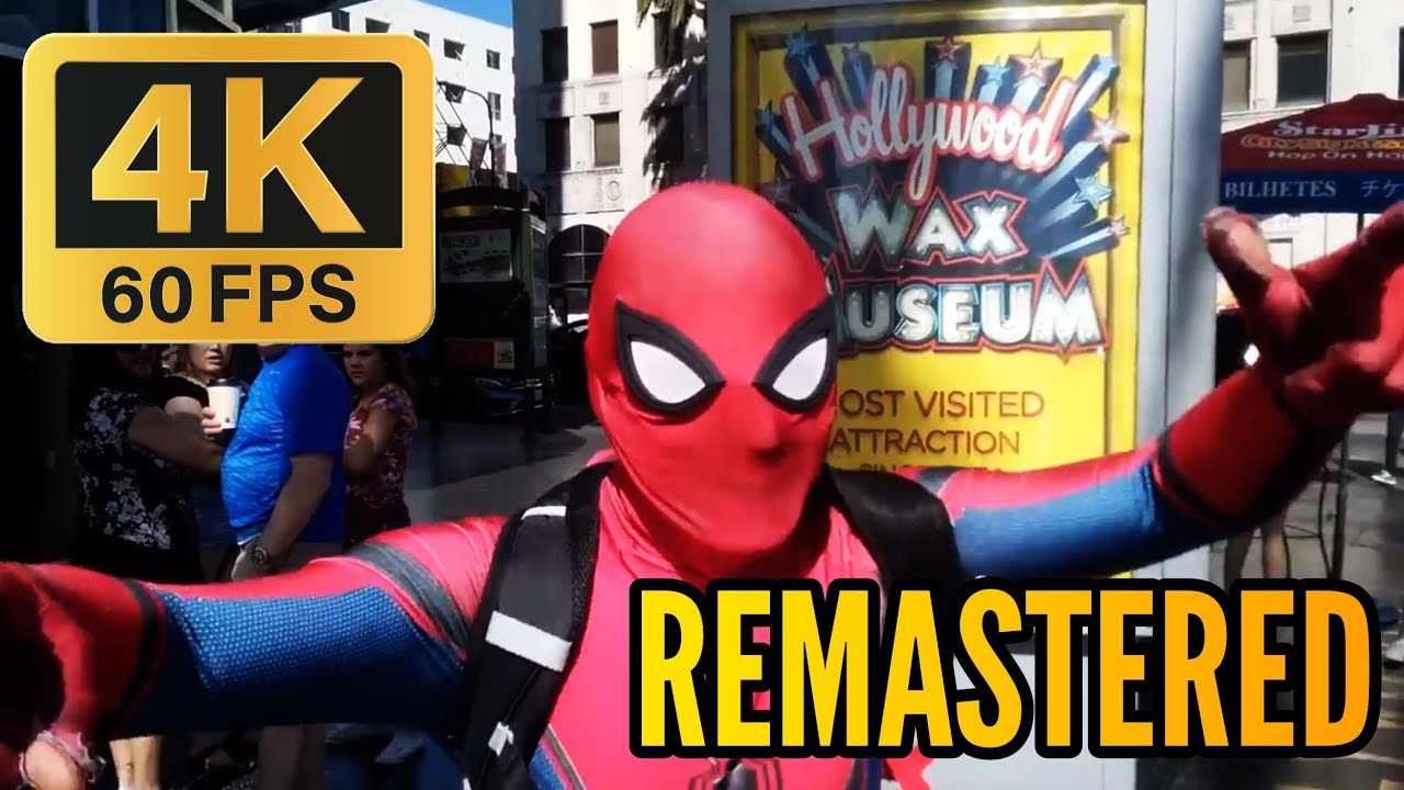 Meeting Spider-Man At the Hollywood - [4K Remastered] First Video - YouTube