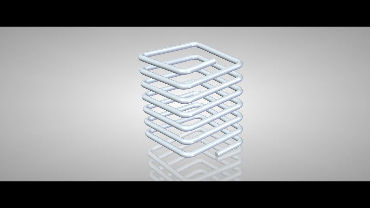 tutorial on solid edge Square helix - YouTube