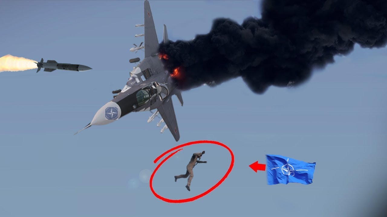 Today, a NATO pilot ejected from a burning F-16 in mid-air after being ...