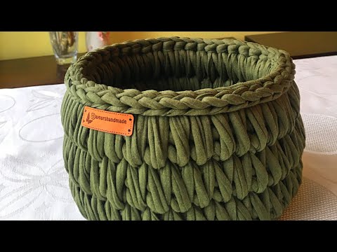 PENYE İPTEN YUVARLAK DEĞİŞİK SEPET YAPIMI🧶1.BÖLÜM |DIY|