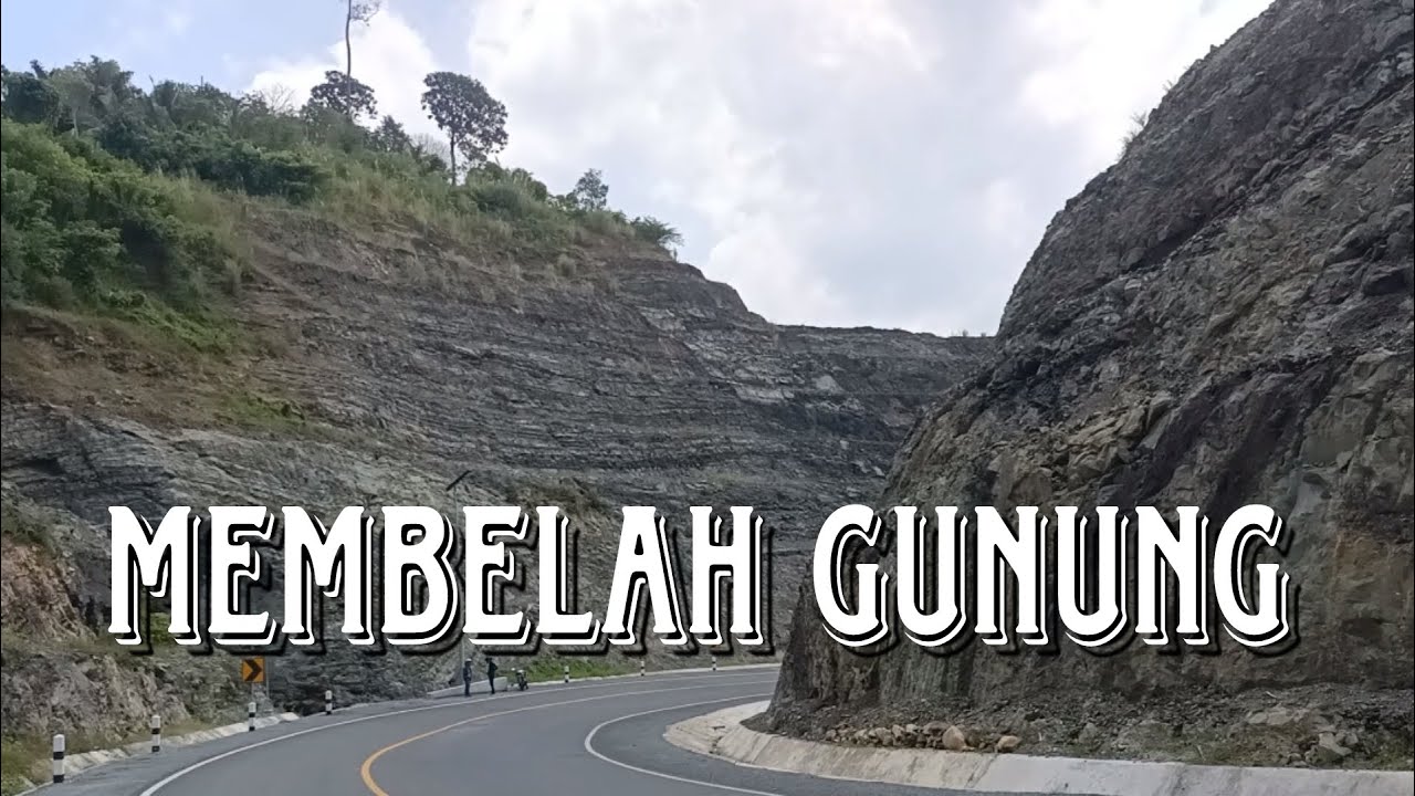 Jalanan jls pantai gemah membelah gunung - YouTube
