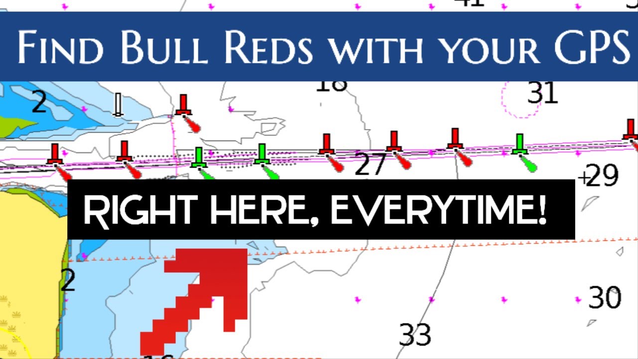 How to find Bull Redfish using your GPS - An in Depth Guide - YouTube