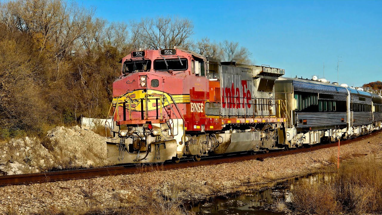ATSF 552 on the BNSF Business Train - Nov. 15, 2024 - YouTube