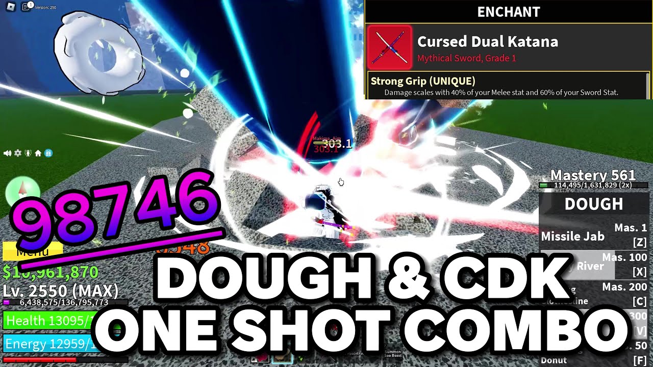 BEST DOUGH + CDK + SANGUINE ART COMBO!? Enchant CDK Bounty Hunting Roblox PvP Blox Fruits - YouTube