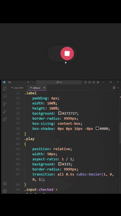 Play & Pause button| Html & CSS #webdevelopment #coding #css #shorts - YouTube