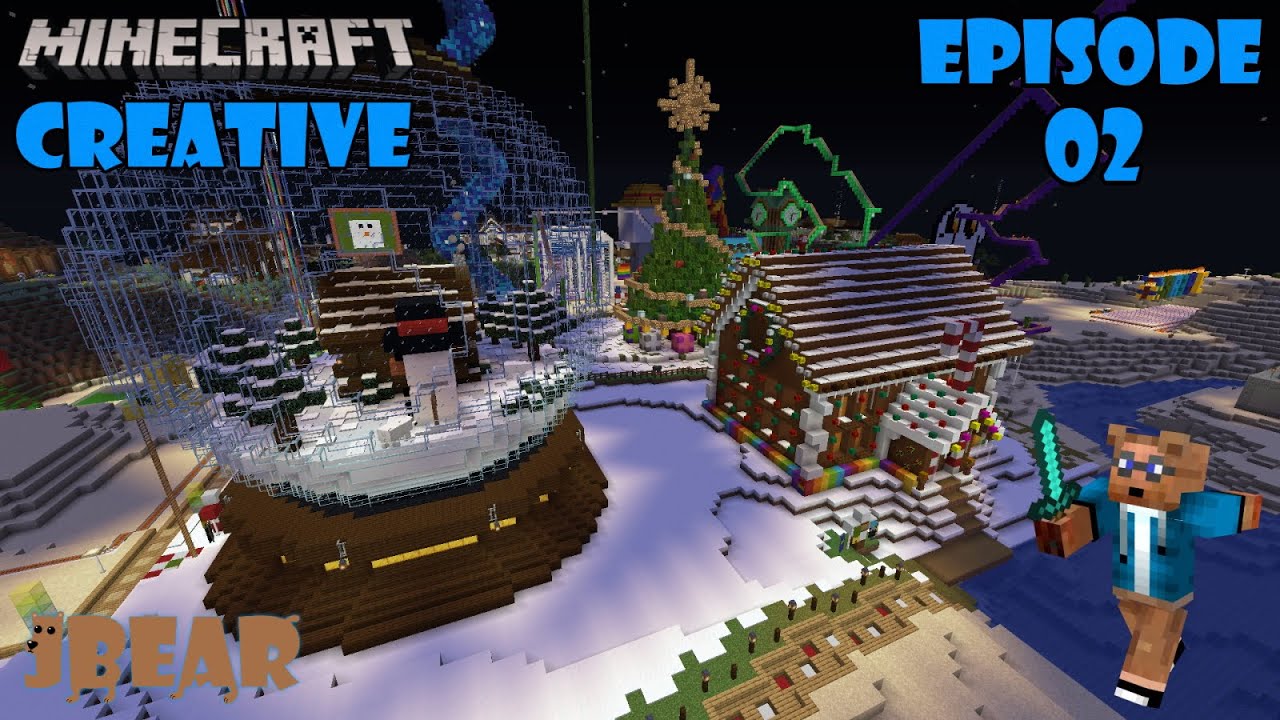 Creative Minecraft Episode 002 - Christmas Special and Artistic builds ...