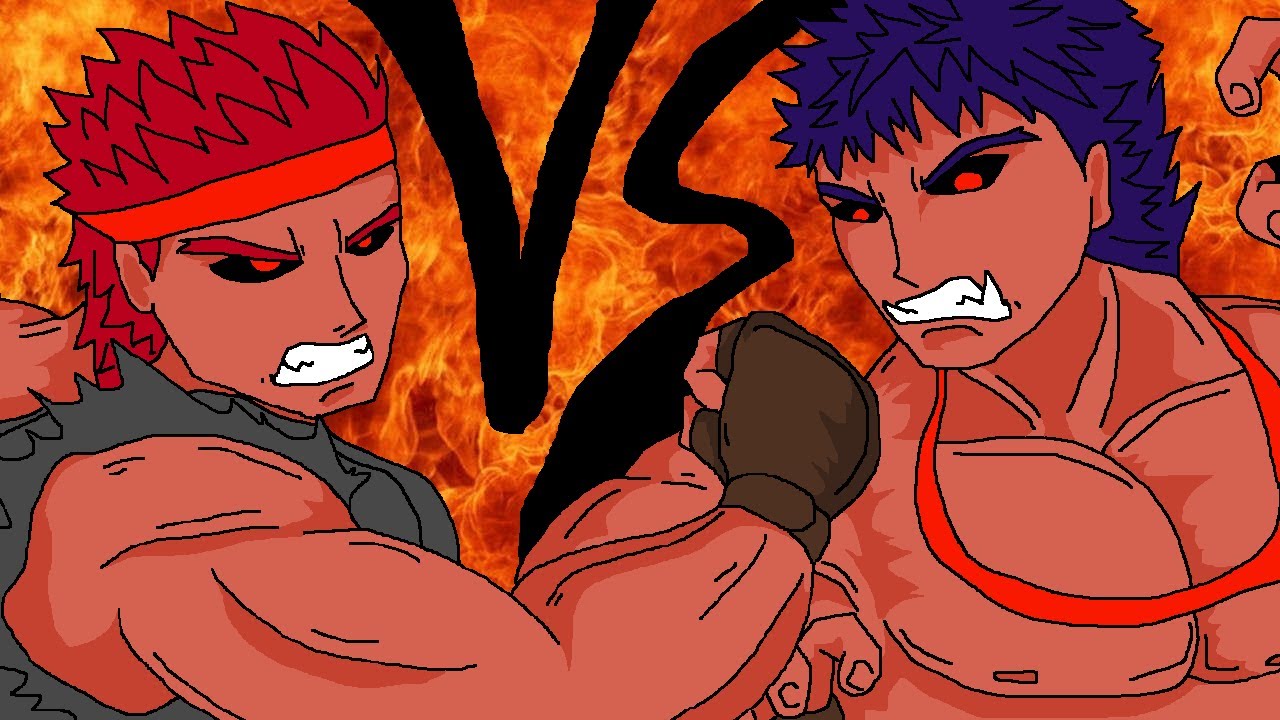 Street Fighter - Evil Ryu VS Kage - Flipaclip Animation - YouTube