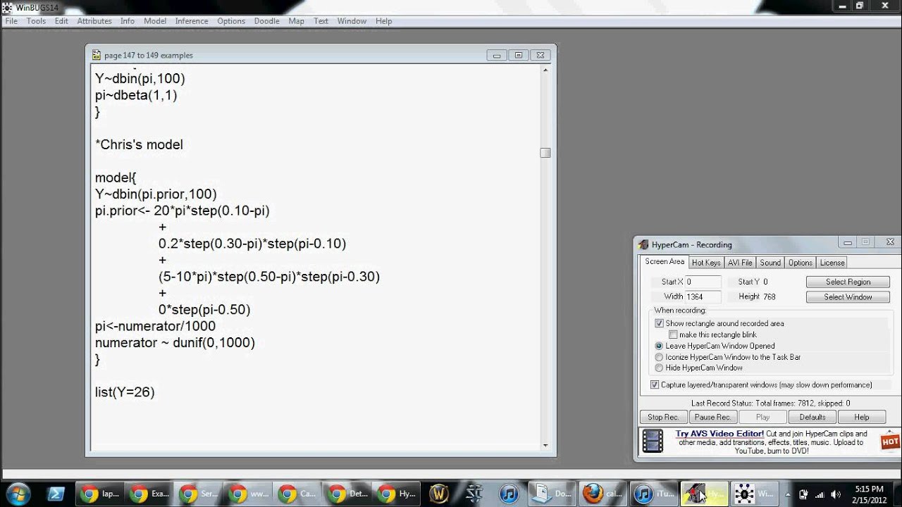 STA 421, example 14 using WINBUGS - YouTube