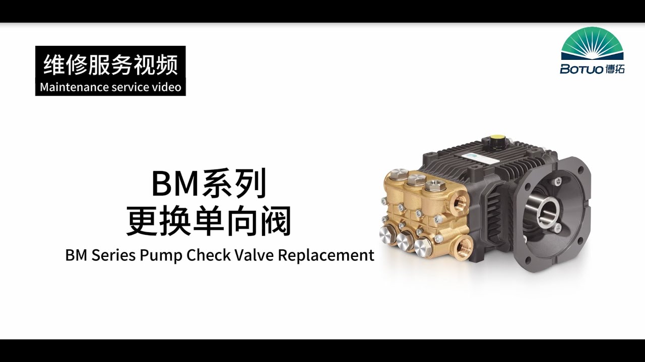 How to replace the check valve of BM series high pressure plunger pump ...