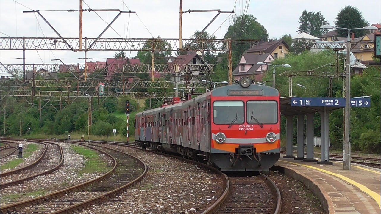 4 pociągi na stacji Chabówka [PKP IC, PolRegio, PLK] - YouTube