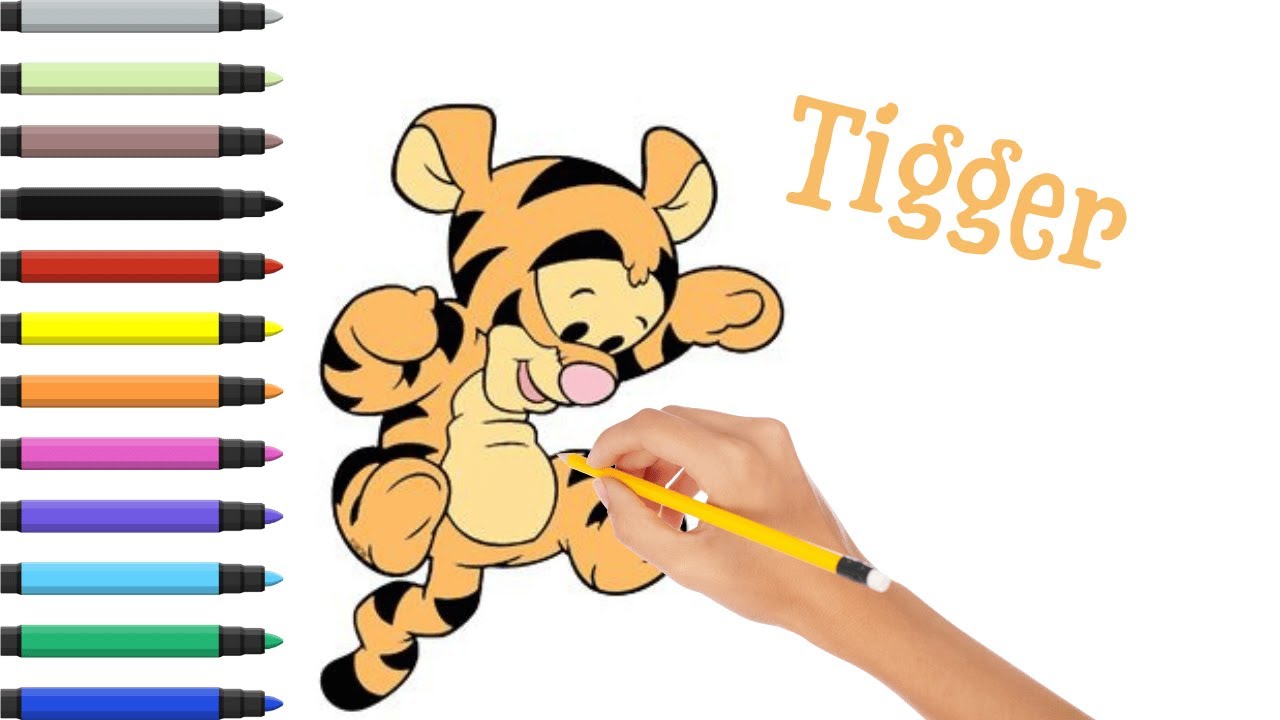 Let's Learn How to Draw Tigger, Winnie The Pooh's Friend, Together ...