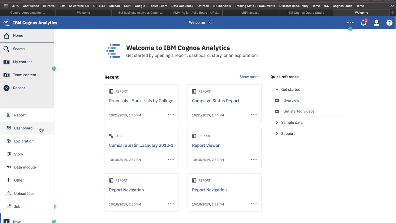 Intro to Cognos 11-Navigation - YouTube