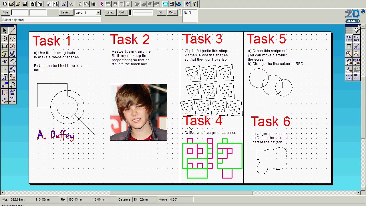 2D Deign Tasks 1 - YouTube