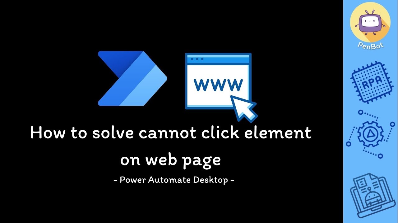 Power Automate Desktop How To Solve Cannot Click Element On Web Page 7562