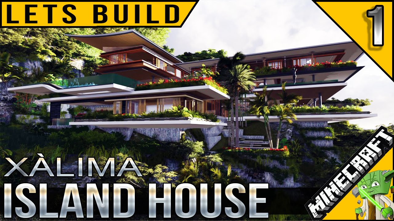 Minecraft Island House Lets Build E01 - YouTube