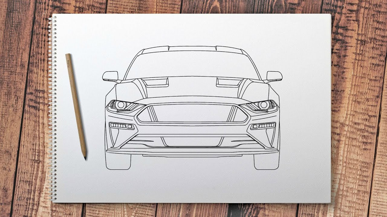 How to Draw a Ford Mustang GT S550 - YouTube