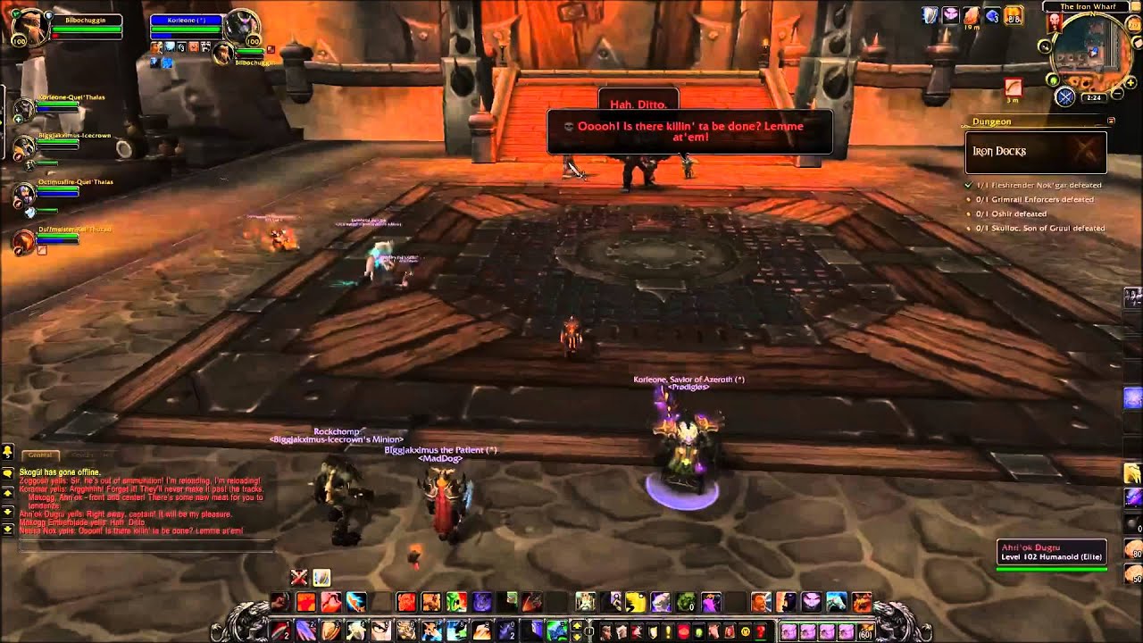 World Of Warcraft WoD Iron Docks Heroic- Tanking Speed Walk Through ...