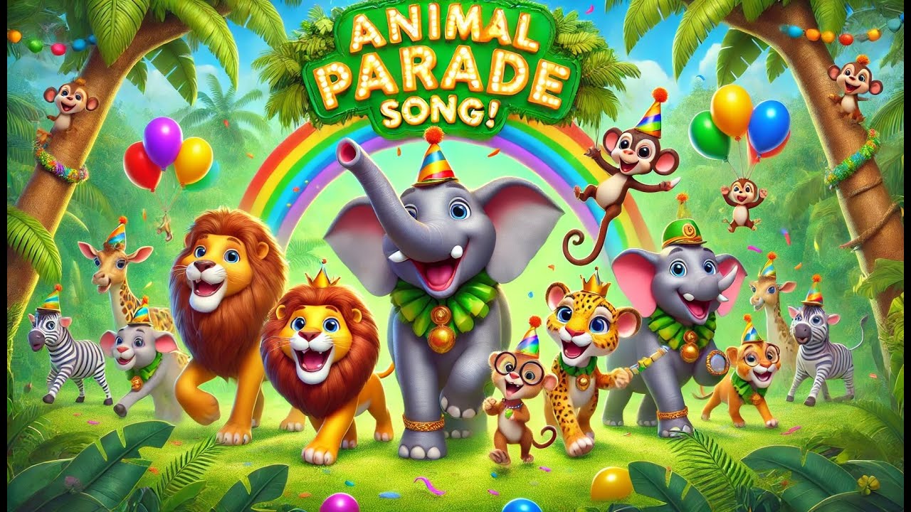 "Animal Parade Song | Fun Learning with Animals | Educational Nursery ...