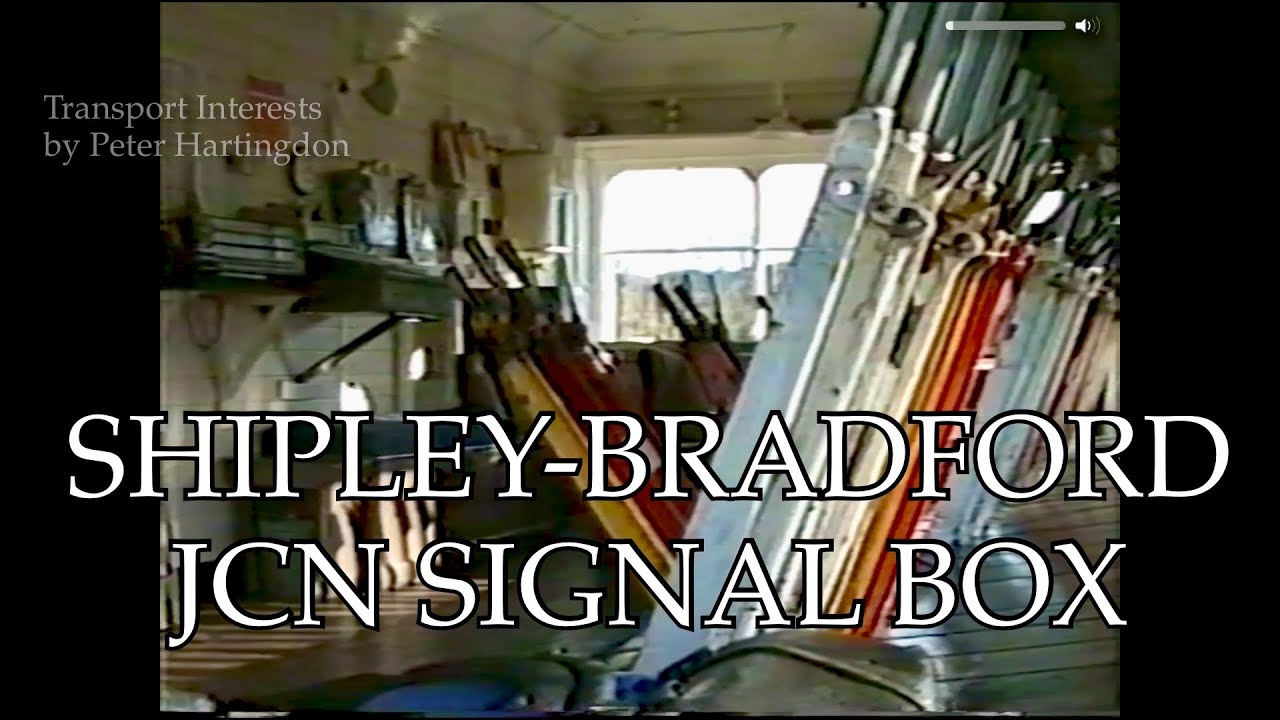 SHIPLEY-BRADFORD JCN SIGNAL BOX chatting away while a blue/grey old DMU ...