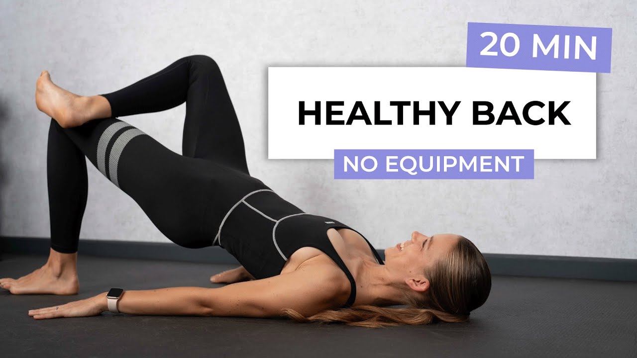 20 MIN HEALTHY BACK WORKOUT | No Equipment Pilates Workout - YouTube