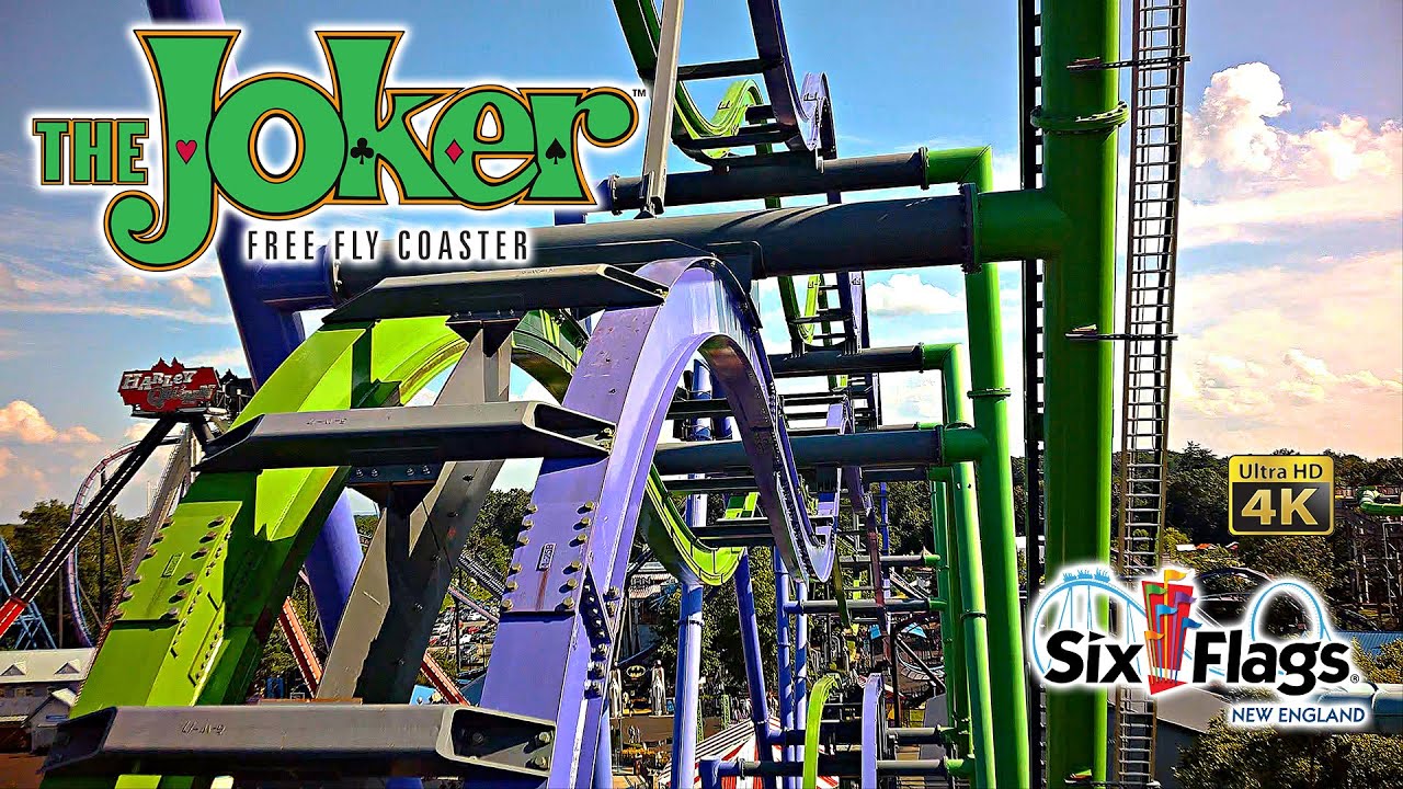 2023 The Joker 4D Free Spin Roller Coaster On Ride 4K POV Six Flags New ...