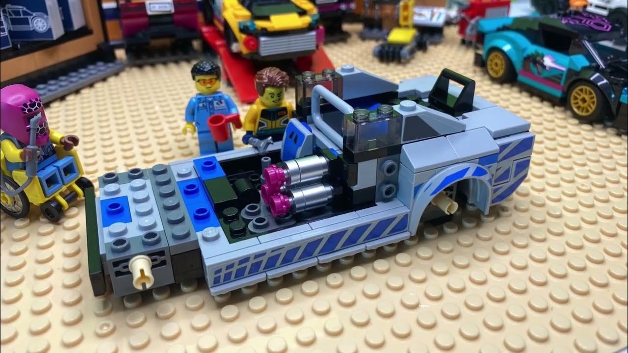 #lego Custom Car Garage, New customer full build - YouTube