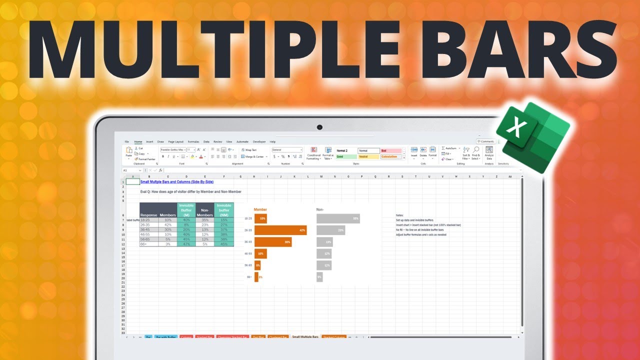 Making Small Multiple Bar and Column Charts in Microsoft Excel 🔥[SCREEN ...